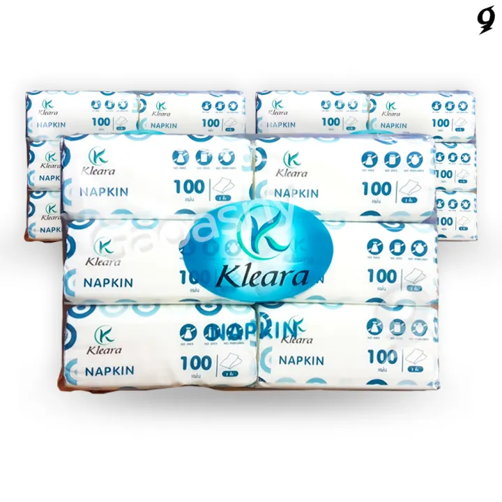 ทิชชู่ หนา 2 ชั้น กระดาษเช็ดปาก กระดาษชำระ Kleara ไร้น้ำหอม ไร้สี ไร้ ...