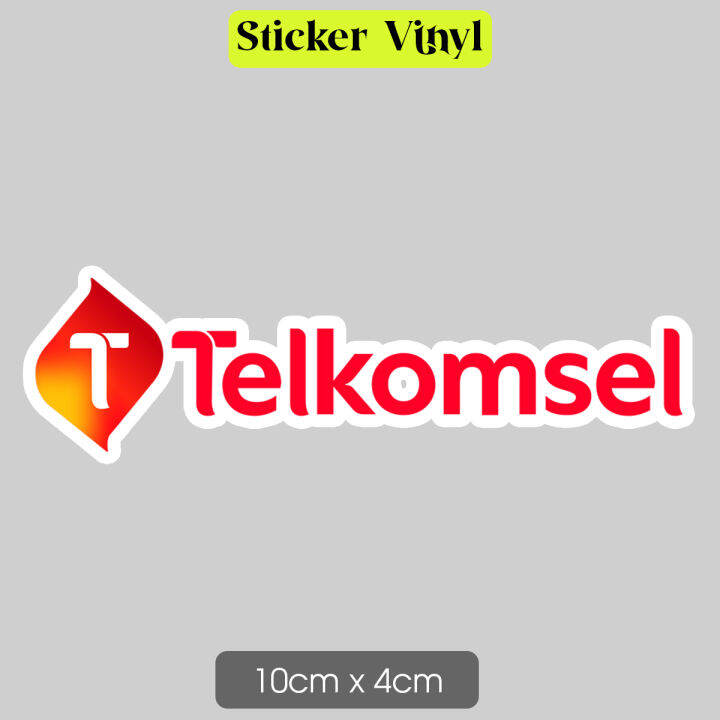 Heishaka Stiker Telkomsel Sticker LOGO Perusahaan BUMN Vinyl Anti Air ...