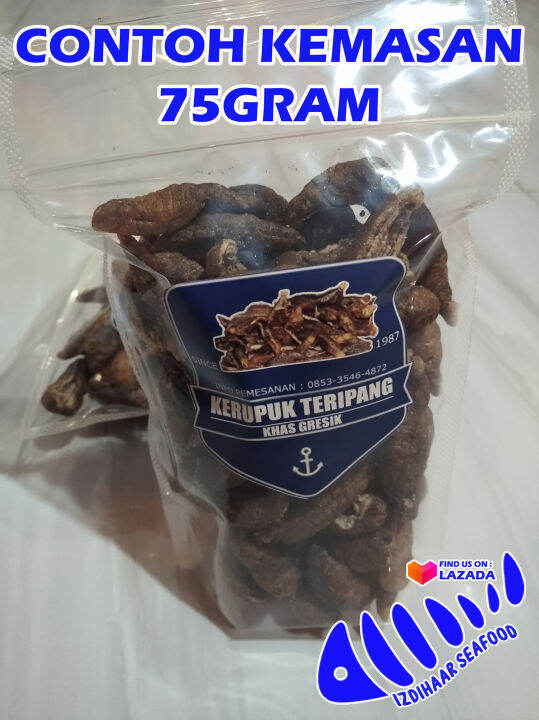 [SIAP MAKAN BERAT 75GRAM] Kerupuk Teripang Hitam | Kerupuk Teripang ...