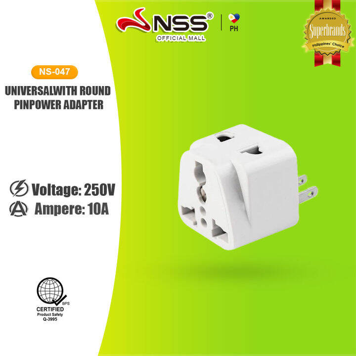 NSS UNIVERSAL ADAPTER WITH ROUND PIN POWER ADAPTER Plug Electrical ...
