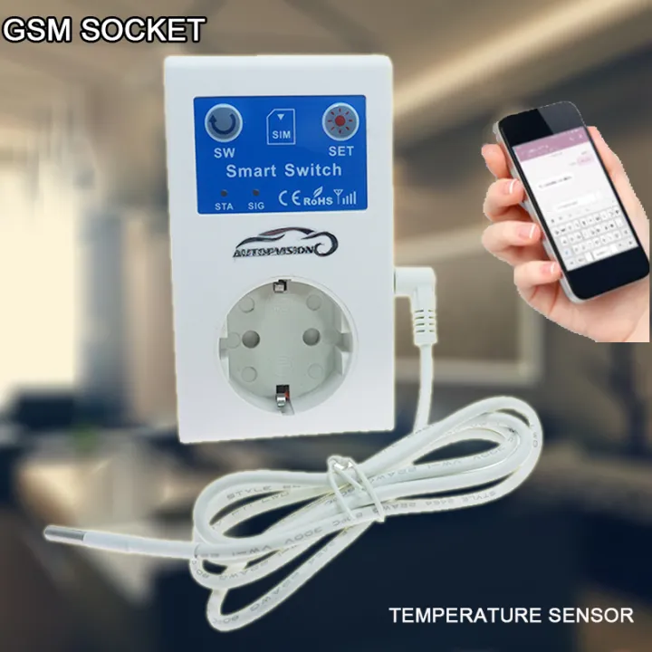 SC1 GSM CallSMS Remote Control Universal Smart EU plug Socket Timing ...