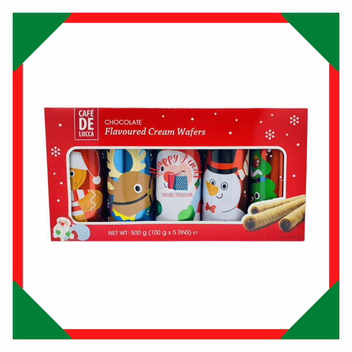 Happy Finds - Cafe De Lucca Chocolate Cream Wafers Christmas Tin Gift ...