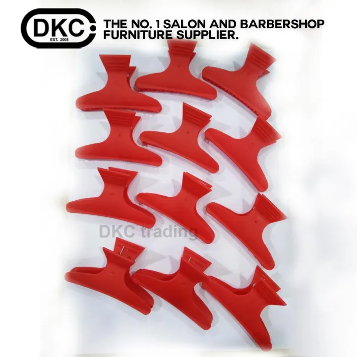 Professional Butterfly Sectioning Styling Hair Clamp Clips 12pcs ...