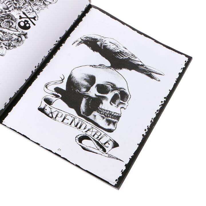 Tattoo Book 76 Pages Skull Sketch Design Flash Tattoo Art Microblading ...