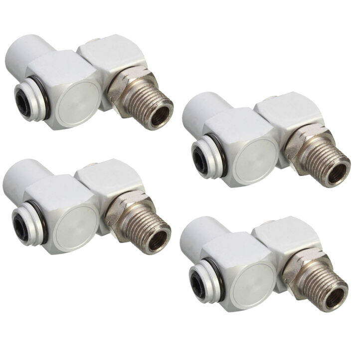 Fityle 4 Pcs 360° Rotate Air Adapter Pneumatic Swivel Joint Coupling ...