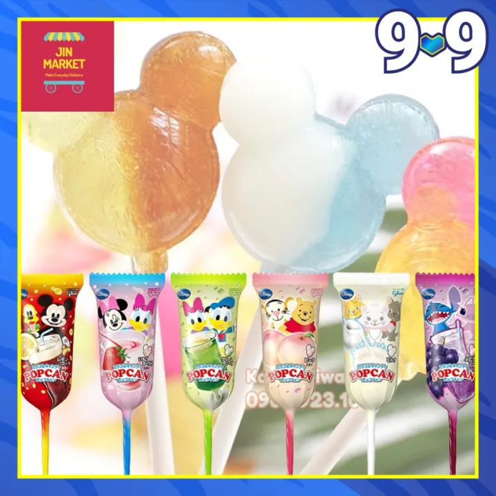 [NEW] Japan Disney Glico Popcan Candy 日本迪士尼版型棒棒糖 Japan Lollipops ...