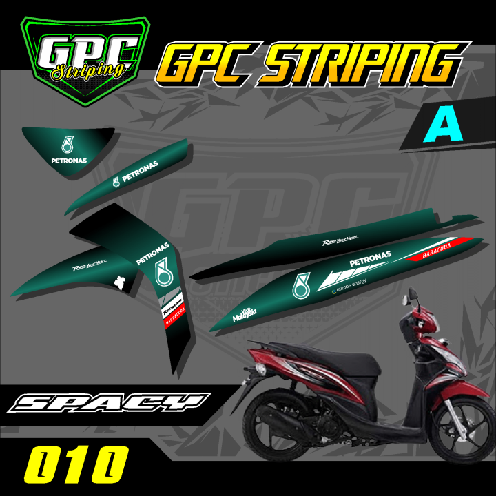 Sticker Striping Variasi List Honda SPACY Desain PETRONAS-010 | Lazada ...