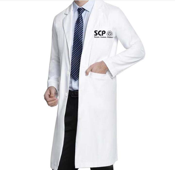 Anime Scp Cosplay Special Containment Procedures Costume White Cloak Jacket Strech Coat Doctor