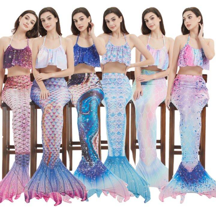 【SHUNAICHI】 Adult Women Swimmable Ruffle Mermaid Tail Swimsuit | Lazada PH