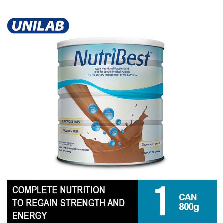 Nutribest Chocolate / Vanilla Flavor 800g Can Adult Nutritional Powder Milk Drink Lactose Free ...