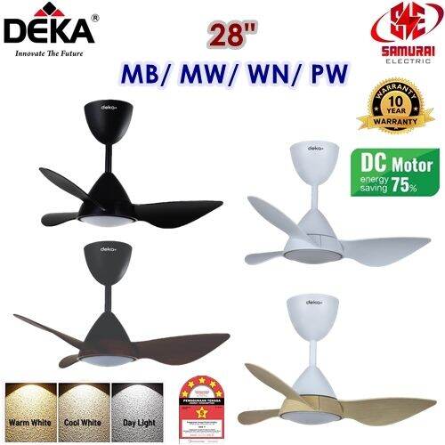 DEKA+ 28" DC MOTOR CEILING FAN 16 SPEED WITH LED LIGHT CROX 28LED (MB ...