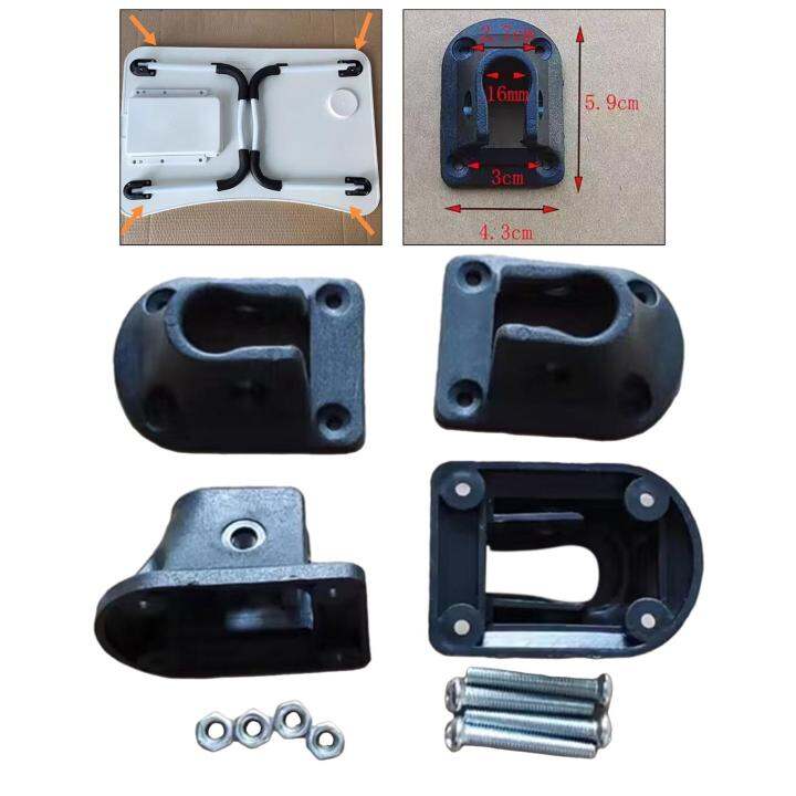 Loviver 4x Folding Table Leg Brackets Repair Durable Reading Bed Table ...