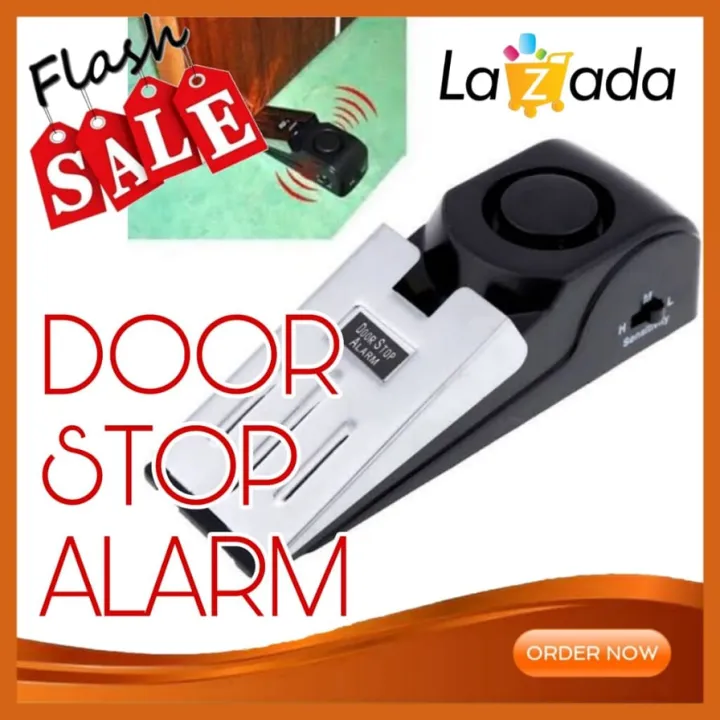 Authentic Wireless Vibration Triggered Home Wedge Shaped Stopper Alert ...