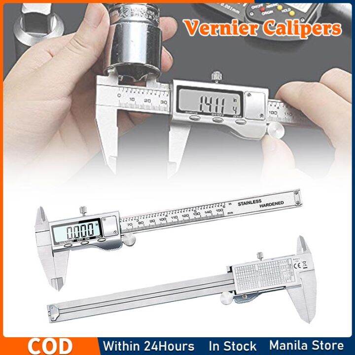 Vernier Caliper Stainless Steel Digital Caliper For Precision Measurements 0mm-150mm Range +/-0 ...