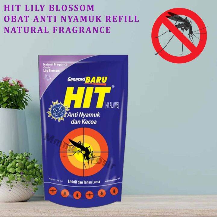 Hit Liquid Pouch / Obat Anti Nyamuk Refill / Aroma Lily Blossom / 175ml ...