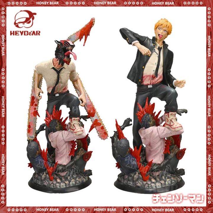 【Authentic Authorization】33cm Chainsaw Man Denji Anime Figure Pochita ...