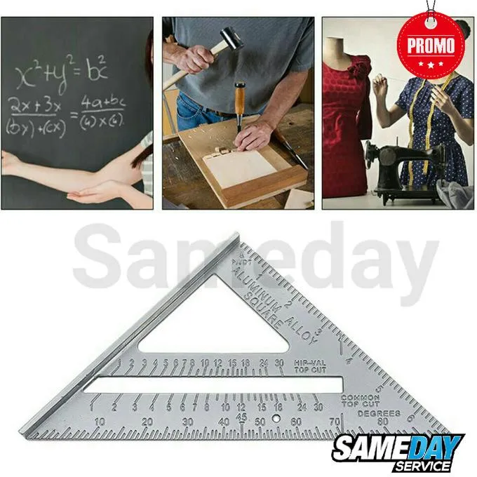 PENGGARIS SEGITIGA SIKU SUDUT CARPENTER WOODWORKING SPEED SQUARE 7INCH ...