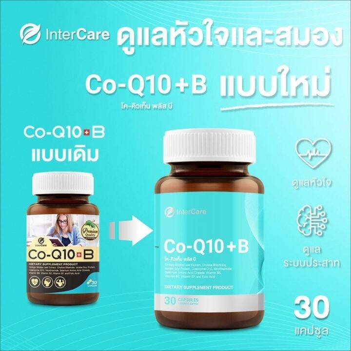 InterCare CoQ10 plus-b สกัดจาก โคคิวเท็นและใบแป๊ะก๊วย (1 กระปุก 30 แคปซูล) | Lazada.co.th