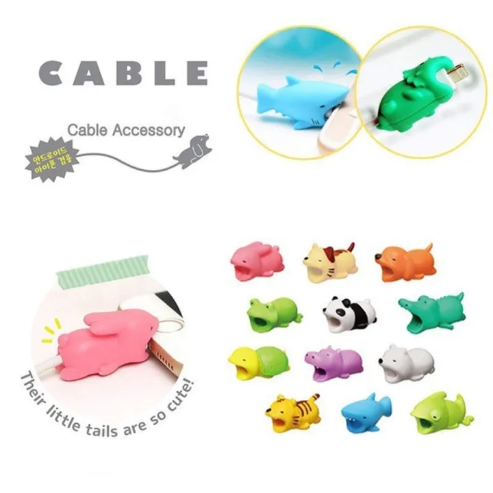 Cute Animal Cord Protector Cable Bite for iPhone and Usb Cable ...