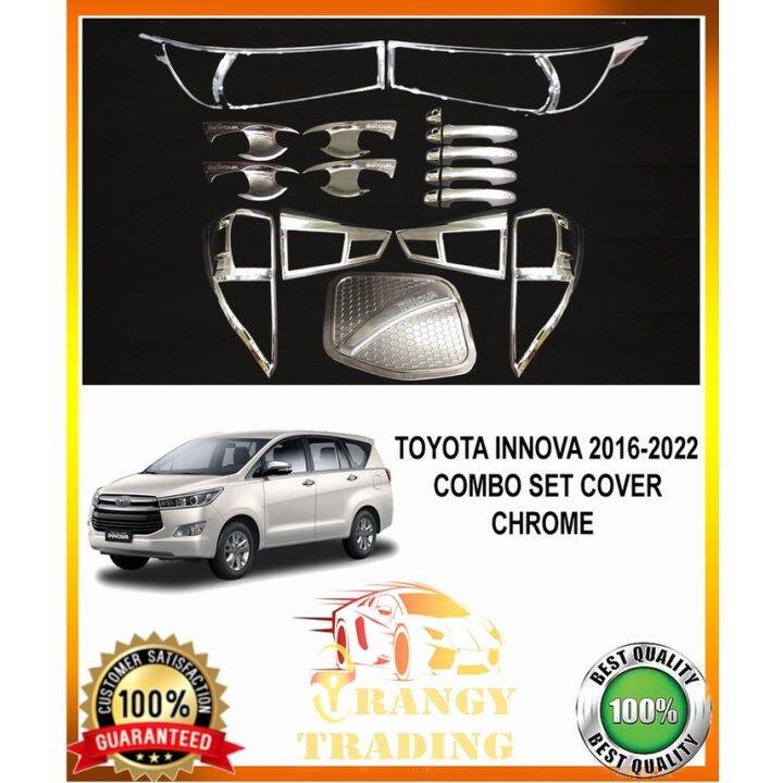 Toyota Innova 2016 to 2022 Garnish Combo set cover chrome 2017 2018 ...