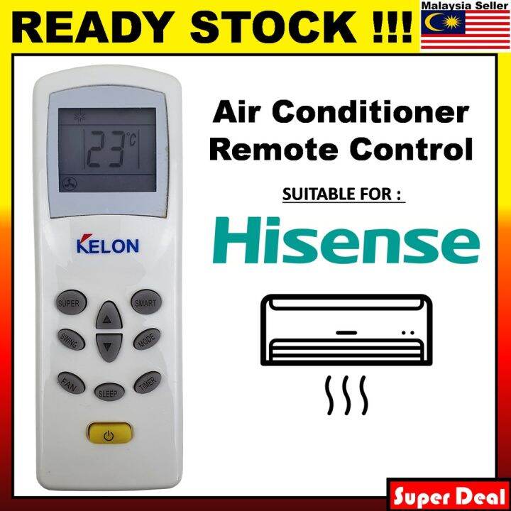 HISENSE Air Cond Aircon Aircond Air Conditioner Remote Control ...