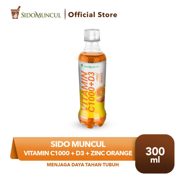 Sido Muncul Vitamin C1000 + D3 + Zinc Orange 300ml - Daya Tahan Tubuh ...