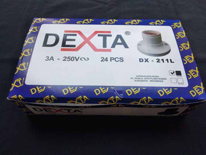 DEXTA Fitting Plafon Drat Hitam 211 (1 kotak isi 24pc) | Lazada Indonesia
