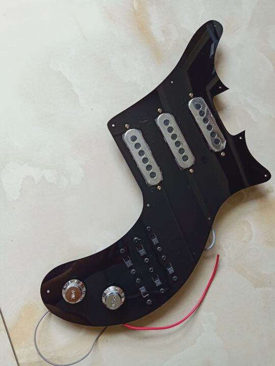 Prewired Pickguard Genuine Burns Tri sonic Single Alnico Pickups For ...