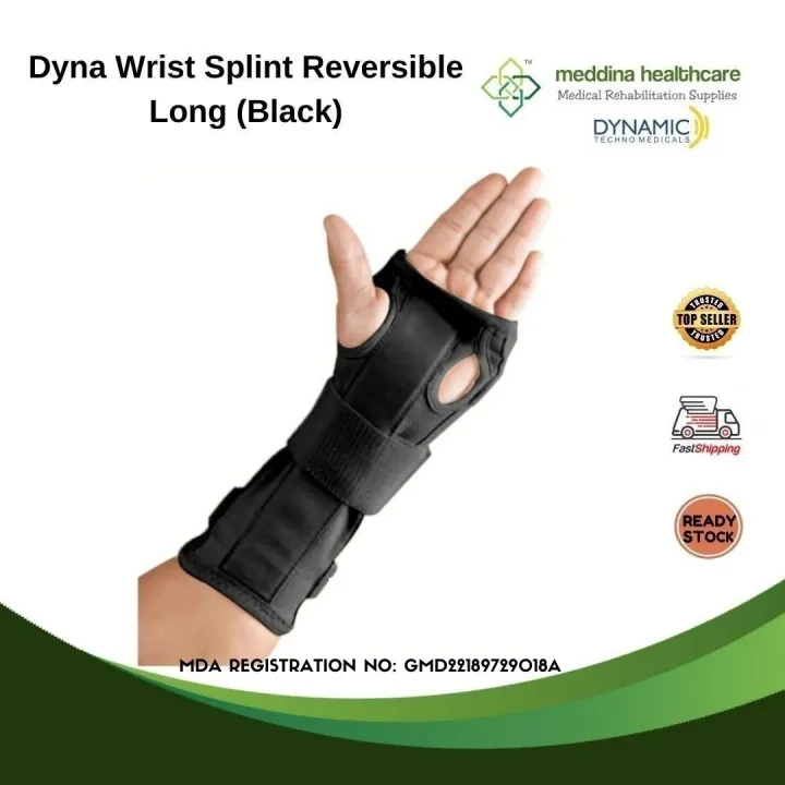 MEDDINA DYNA Wrist Splint Reversible Long (Black) | Lazada