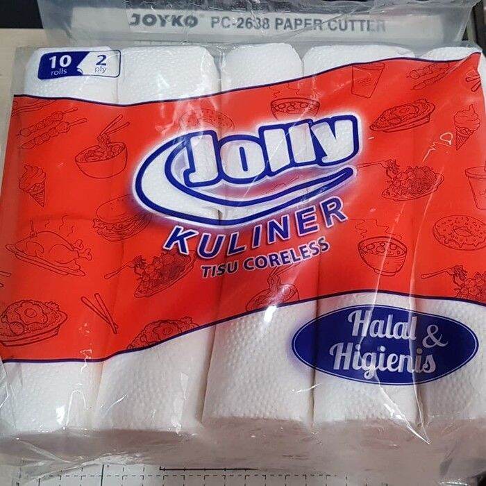 Tissue Jolly Coreless 1 pack (10 roll) Tisu Roll tanpa gulungan Jolly ...