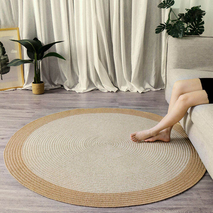 100% Natural Linen Carpet Jute Mat Water hyacinth Mat Bedroom floor ...