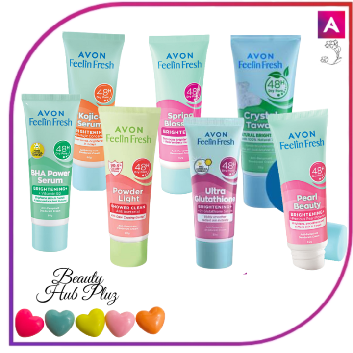 Avon Feelin Fresh Quelch Deodorant Cream ( BHA-Powder light- Pearl ...