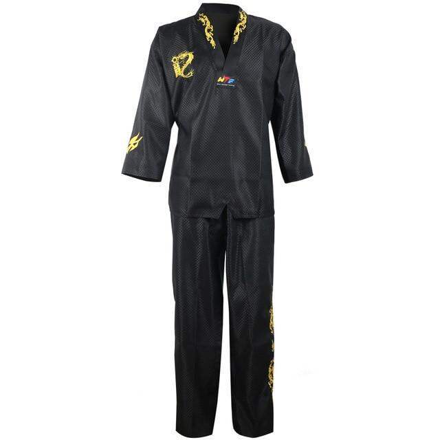 Black Taekwondo Uniform Dobok kids Male Female Taekwondo dobok cotton ...