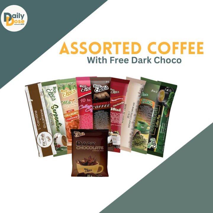 Daily Dose Manila Bro.joes Assorted Coffee with Free Dark choco. 9 ...