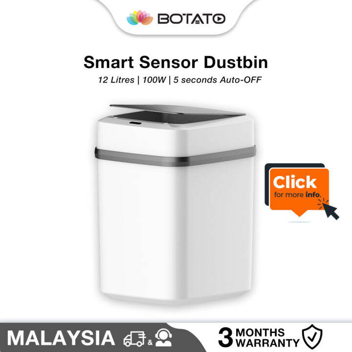[READY STOCK IN KL]SMART SENSOR DUSTBIN 12L Garbage Can Rechargeable ...