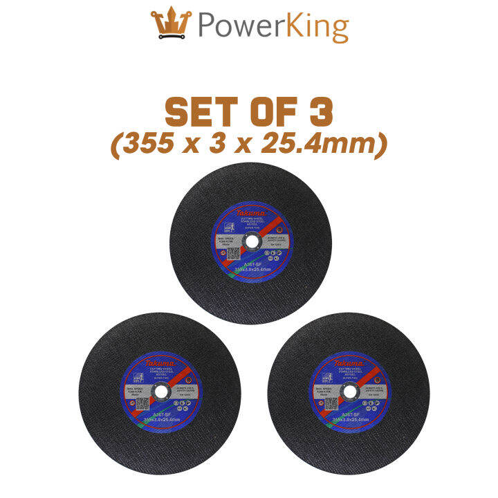 Takuma 14'' Cut-Off Machine Discs 355x3x25.4mm (Set of 3) | Lazada PH