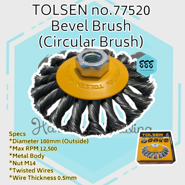 TOLSEN Circular Wire Brush (Bevel Brush) | Lazada PH