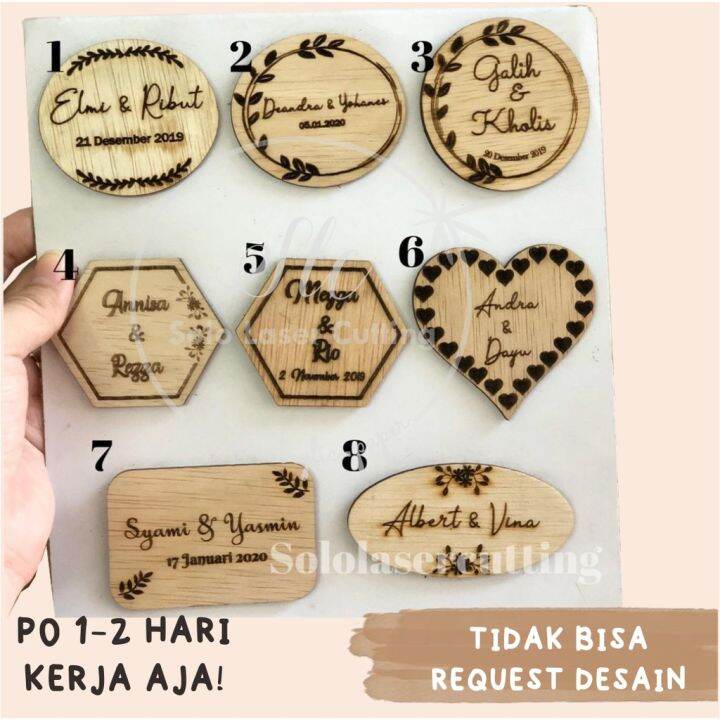 Nama Kayu Custom Decorasi Mahar / Scrabbook/ Name Tag Kayu Nama Box ...