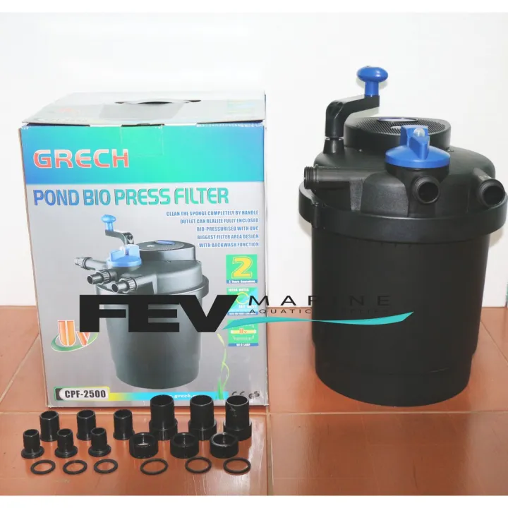 Canister Filter for Fish Pond Complete Set Model CPF-2500T | Lazada PH