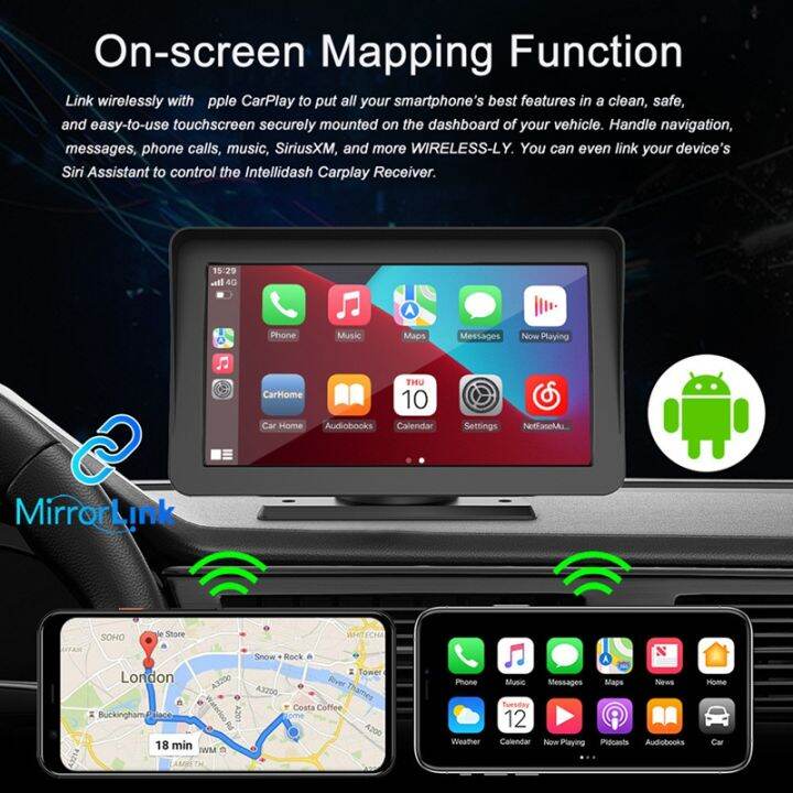 Universal 7Inch Car Wireless Carplay Touch Screen Wireless Android Auto ...