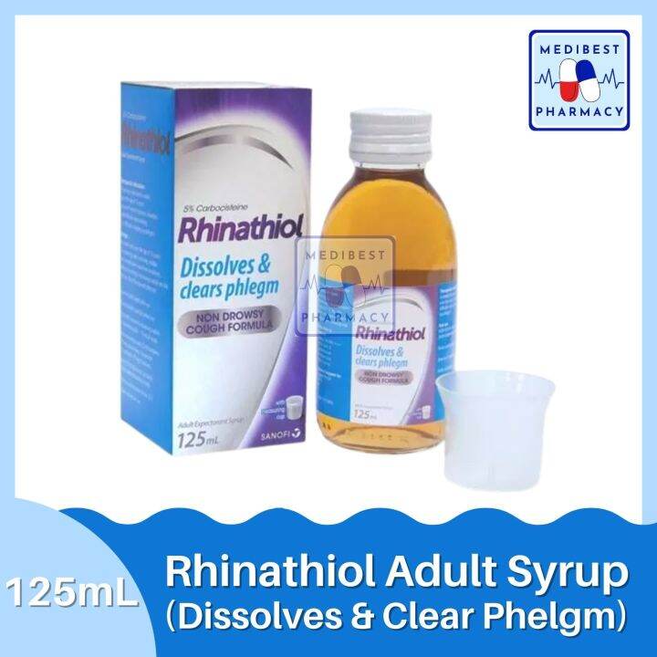 Rhinathiol Adult Syrup 125mL (Dissolves & Clear Phelgm) | Lazada