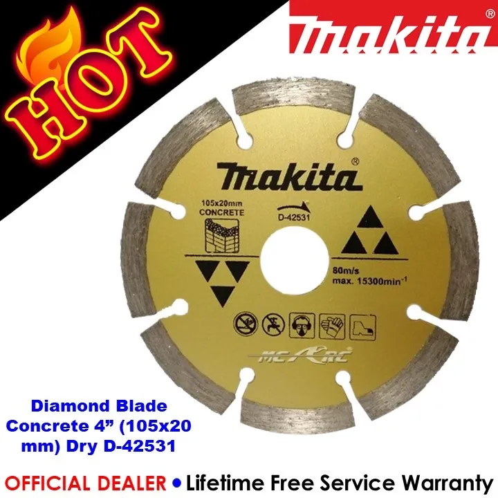 Makita Diamond Disc for Concrete 4” (105x20 mm) Dry D-42531 | Lazada PH