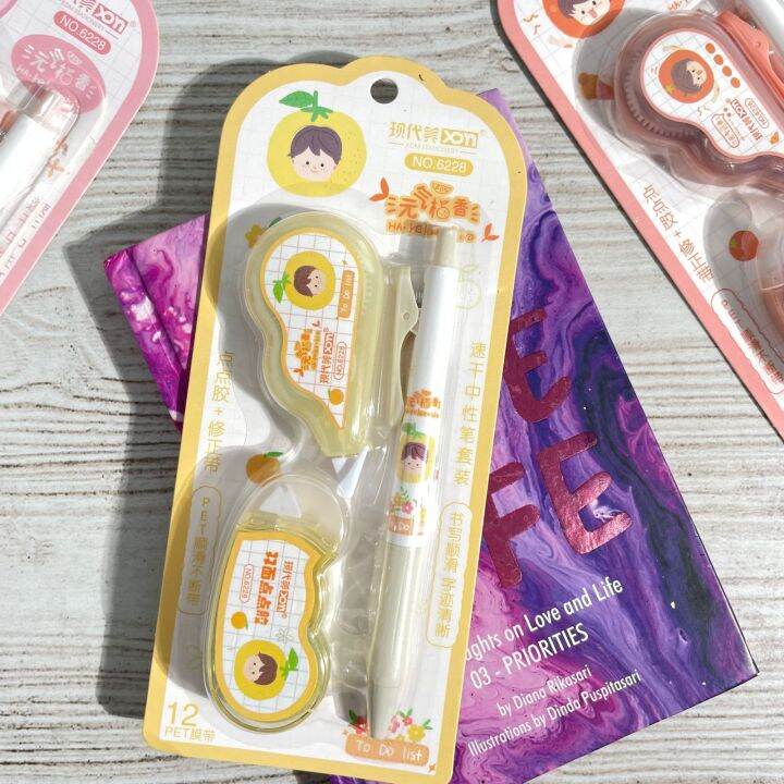 Correction Tape 3 in 1 Isi 2 Tipeks Kertas + 1 Pulpen - MOTIF GIRL BOY ...