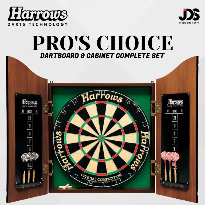 Harrows Pro's Choice Dartboard and Cabinet Complete Set | Lazada PH