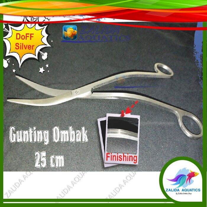 Gunting Aquascape Ombak/Gunting Stainless 25 cm Akuarium/Gunting ...