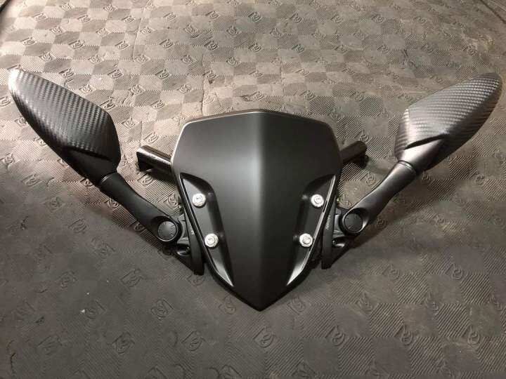 AEROX R25 side mirror with bracket and visor ( 1 SET ) for AEROX V1, V2 ...