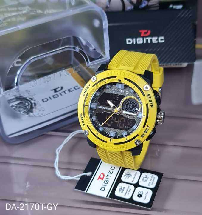 jam tangan pria digitec original 2170 double time water resistant ...