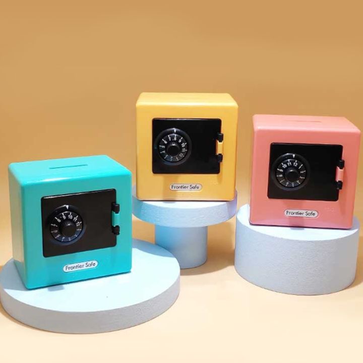 Mini Money Boxes Combination Lock Change Coin Saving Banknote Cash ...