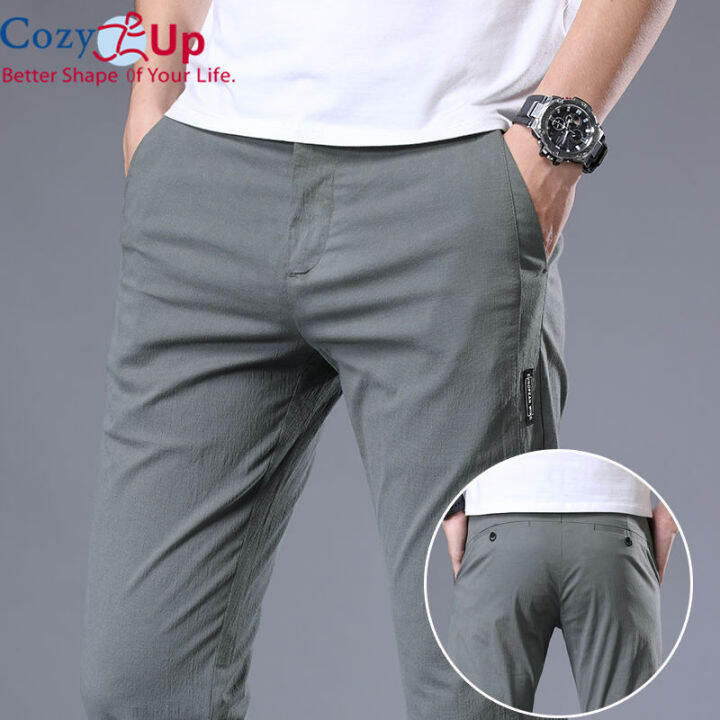 Cozy Up Men Slacks Pants Men Business Male Casual Trousers Classics ...