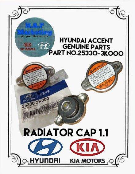 RADIATOR CAP for HYUNDAI ACCENT 1.1 (ORIGINAL)/25330-3K000 or 25330 ...